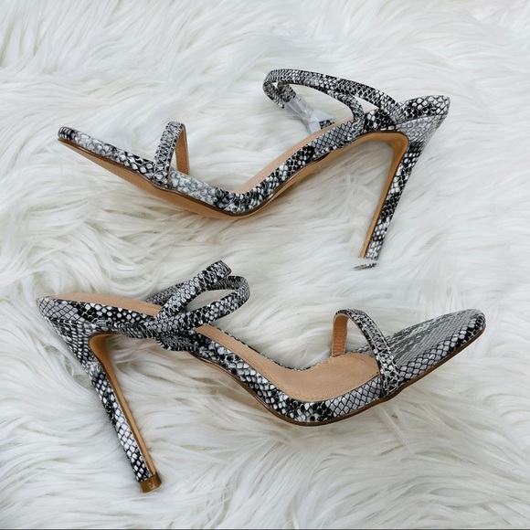 Shoes | Black Snake Strap Heel | Poshmark